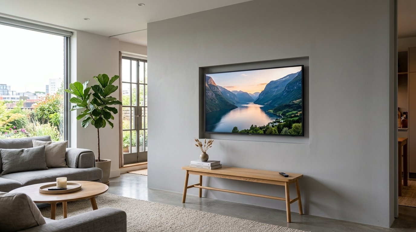 22 Simple Scandinavian TV Wall Designs for a Peaceful Living Room
